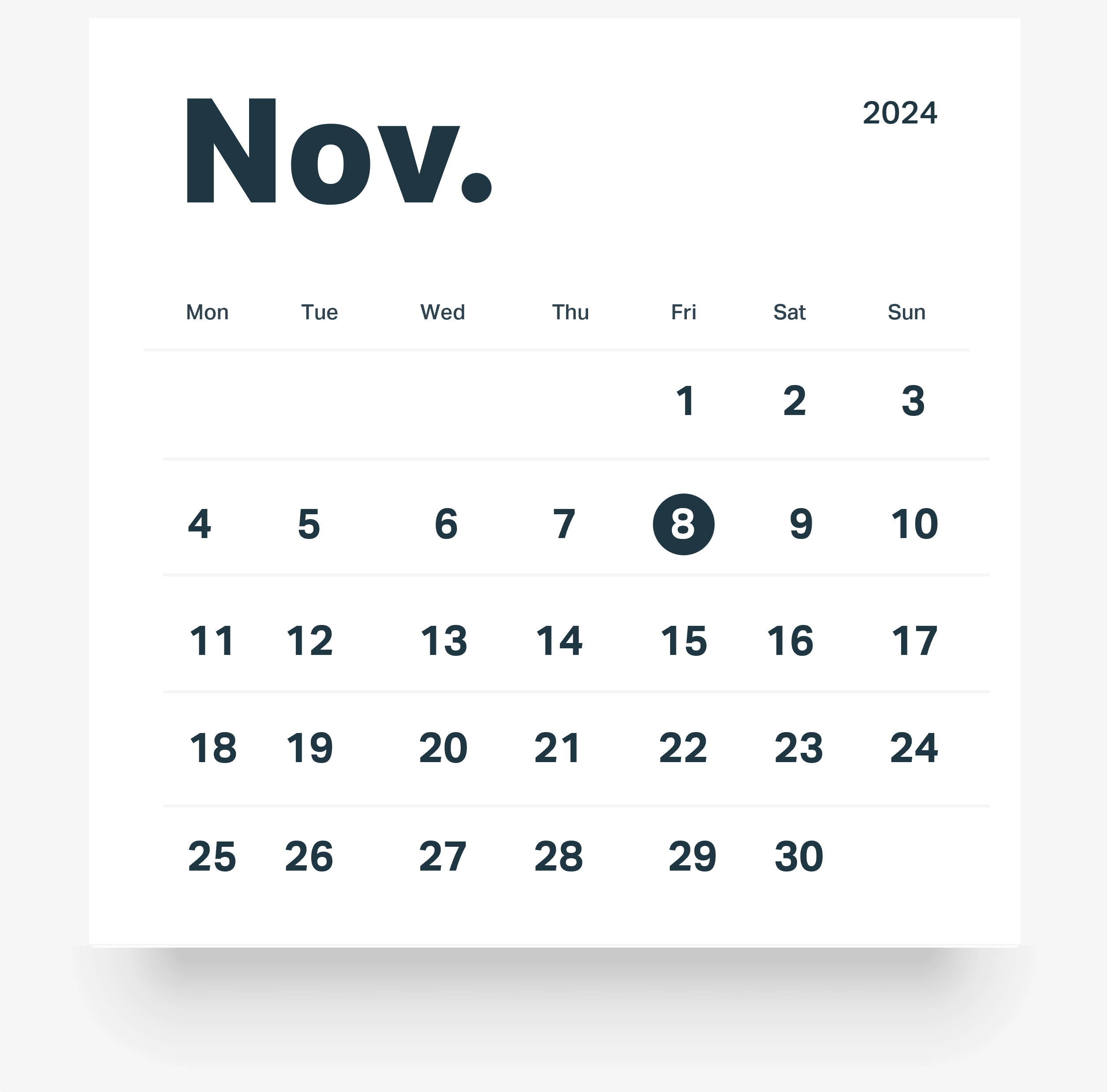 Financial Calendar - Gas